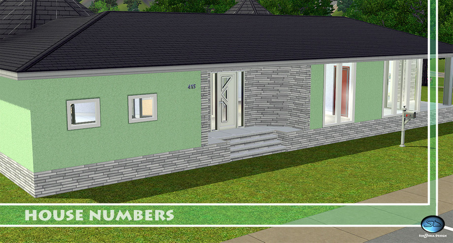 The Sims Resource | SDS House Numbers
