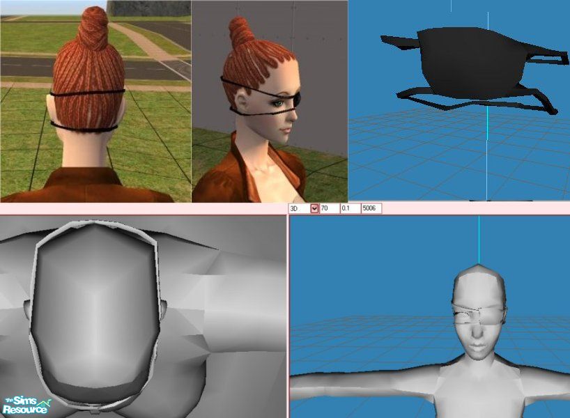 The Sims Resource | Medical Eyepatch for Female - MESH