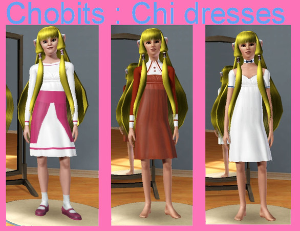 The Sims Resource | Chobits :Chii dresses