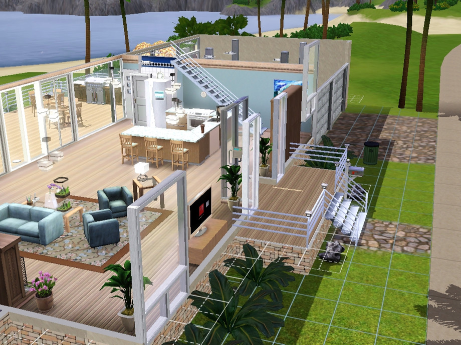 The Sims Resource | Seaside Contempory Beach house
