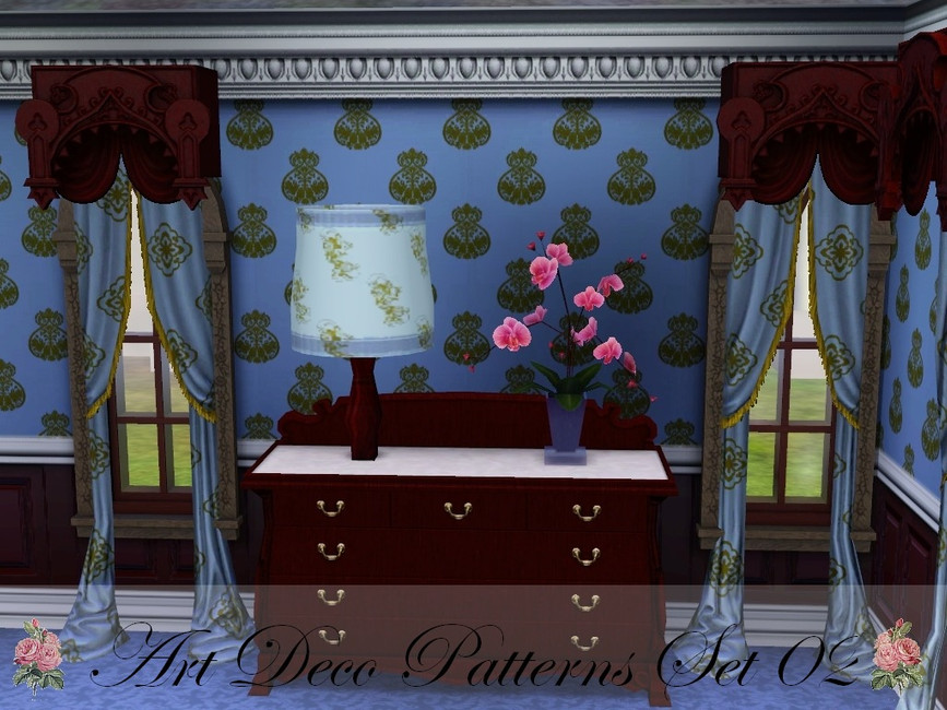 The Sims Resource - Art Deco Patterns Set 02