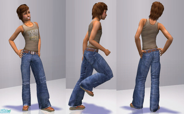 The Sims Resource - flip flops for male teens