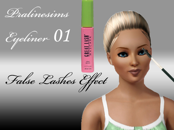 The Sims Resource | Pralinesims Eyeliner 01 with false Lashes effect