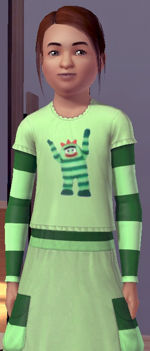 The Sims Resource | Yo Gabba Gabba Layered Tee Set