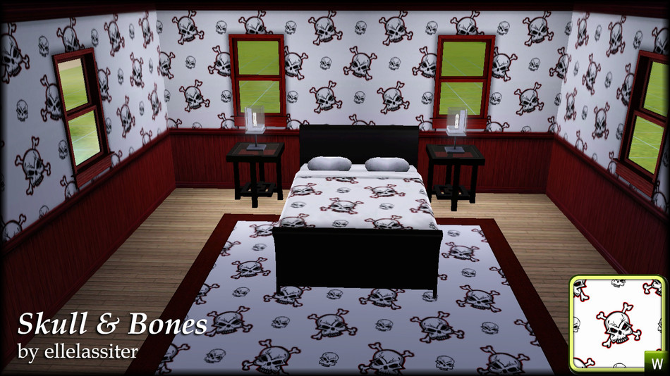 The Sims Resource - Skull and Bones Pattern
