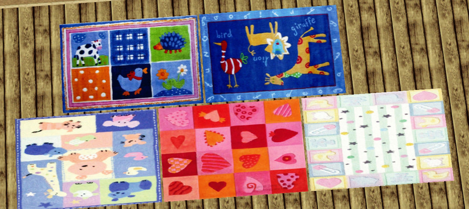 The Sims Resource | MORE KIDS RUGS 3X2