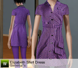 The Sims Resource | Elizabeth Shirt Dress