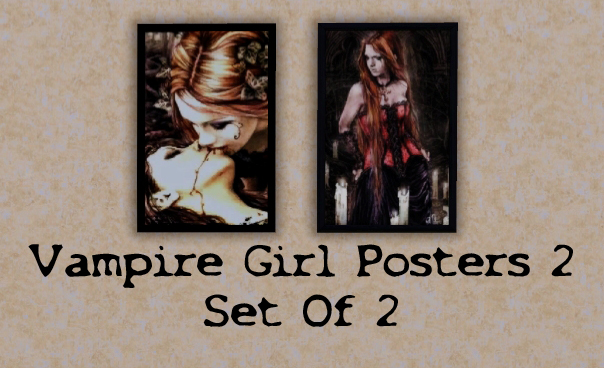The Sims Resource | Vampire Girl Posters 2