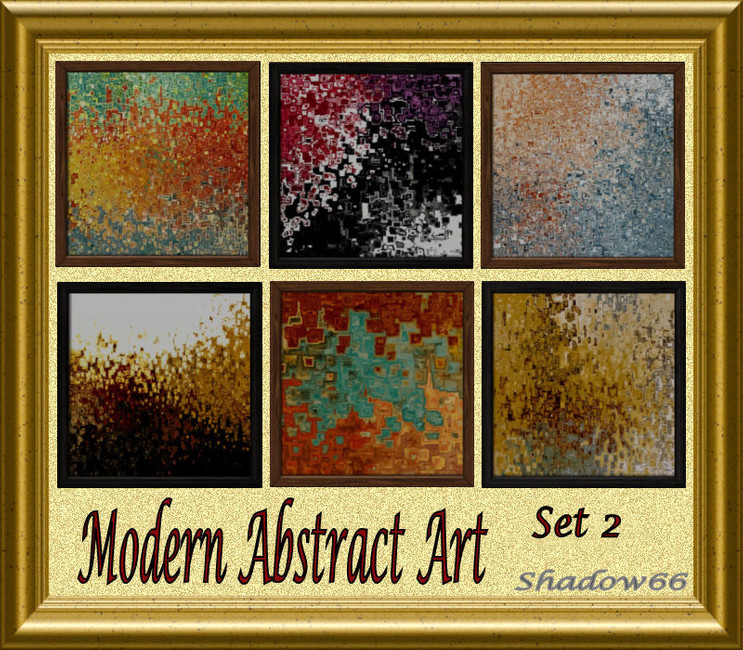 The Sims Resource - S66 - Modern Abstract Art Set 2
