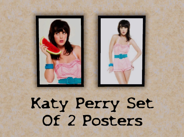 The Sims Resource - Katy Perry Set Of 2 Posters