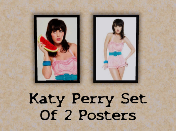 The Sims Resource - Katy Perry Set Of 2 Posters