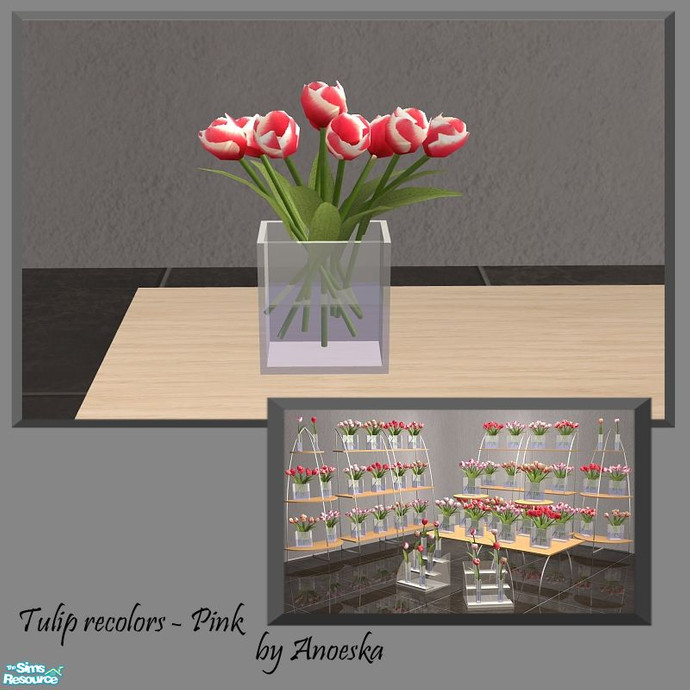 The Sims Resource | Tulips Recolor Pink 2