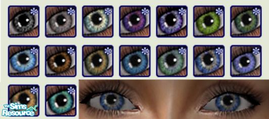 The Sims Resource | Sexy Eye Set in 16 Colors