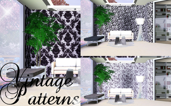 The Sims Resource - Vintage Patterns Set