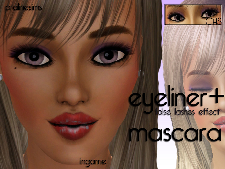 The Sims Resource | Pralinesims Eyeliner+Mascara False Lashes Effect
