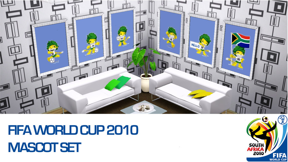 The Sims Resource - FIFA World Cup 2010 Mascot Set