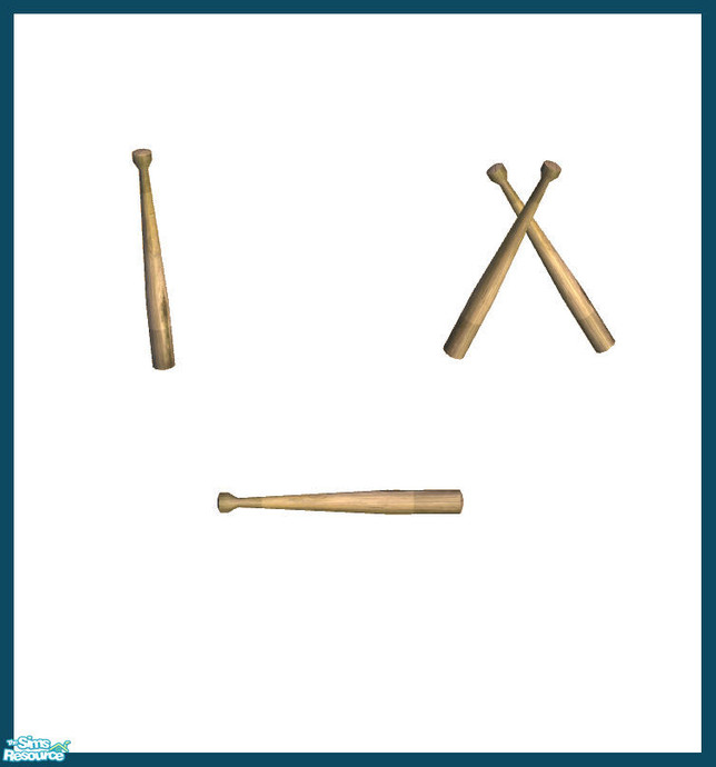 The Sims Resource | Baseball Bedroom Sets - Baseball Bat recolor