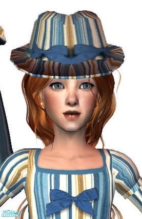 The Sims Resource - Matching Hat and Gown- Blue - Hat