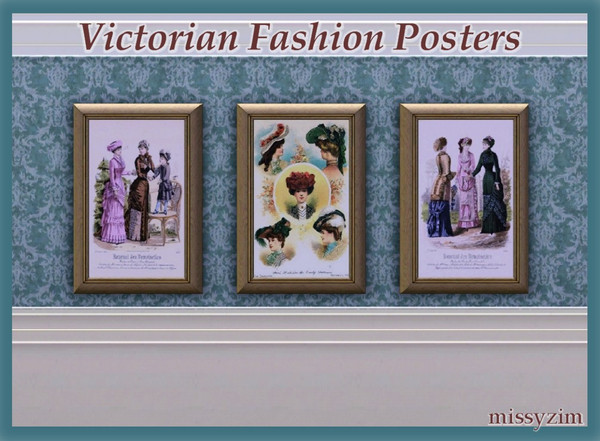 The Sims Resource | MZ_Victorian Fashion Posters