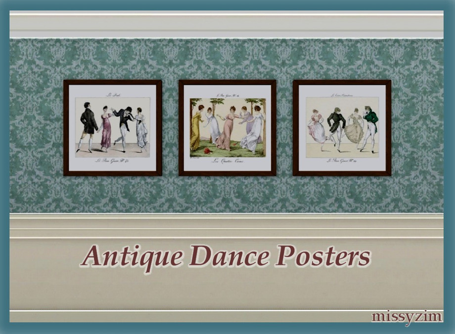 The Sims Resource | Antique Dance Posters