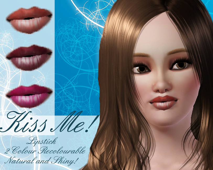 The Sims Resource - Kiss Me! Lipstick (2-Colour)