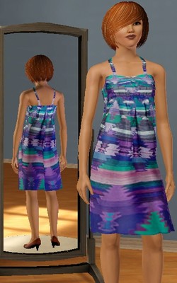 The Sims Resource - robe motif geometrique