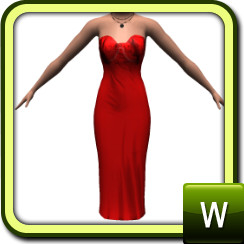The Sims Resource | kolpon_satin-dress
