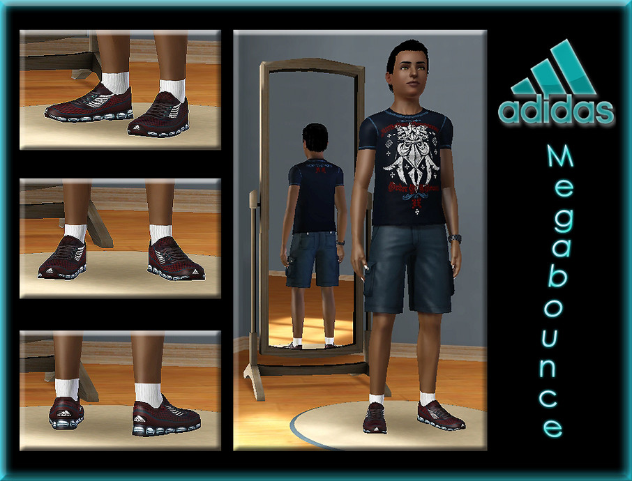 The Sims Resource | Adidas Megabounce Running Sneakers-Teen