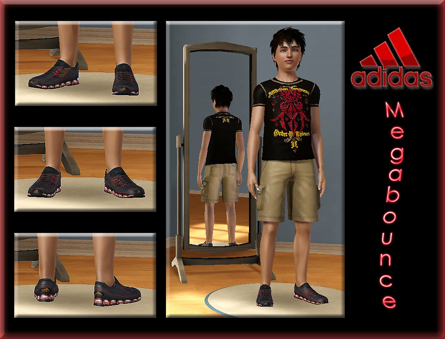 The Sims Resource | Adidas Megabounce Running Sneakers-Teen