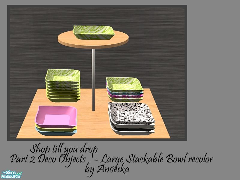 The Sims Resource | Shop part 2 - Large stackable bowl