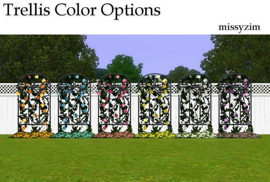 The Sims Resource | MZ_Trellis_color options