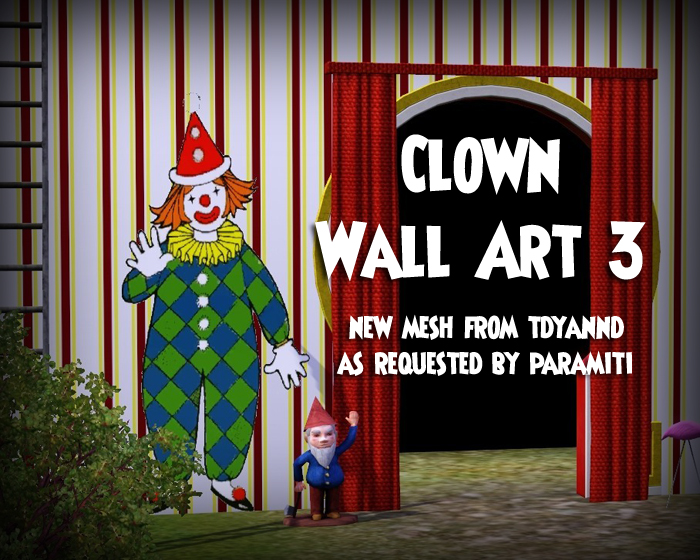 The Sims Resource | Clown Wall Art 4