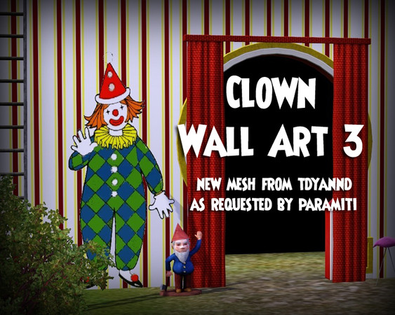 The Sims Resource | Clown Wall Art 4