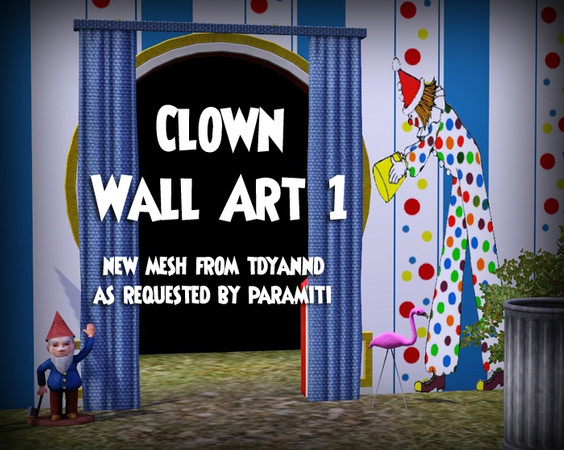 The Sims Resource | Clown Wall Art 1