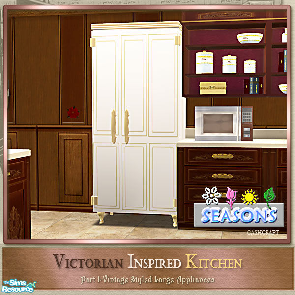 The Sims Resource | Victorian Kitchen Seasons White Ice Box