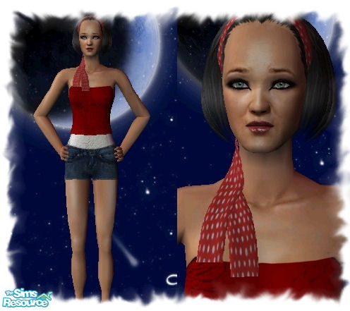 The Sims Resource - Red/White Layered Tube Top