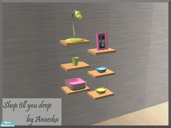 The Sims Resource - Shop - Wall shelves recolor