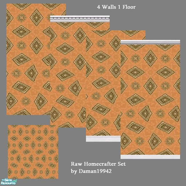 The Sims Resource - Raw Wallpaper and Floor Set