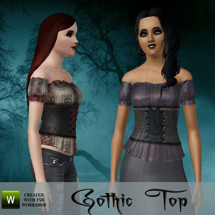 The Sims Resource | Gothic Top