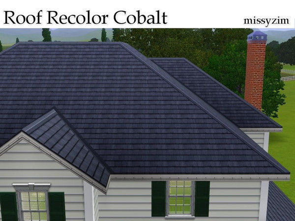 The Sims Resource | MZ_Roof recolor_Cobalt blue