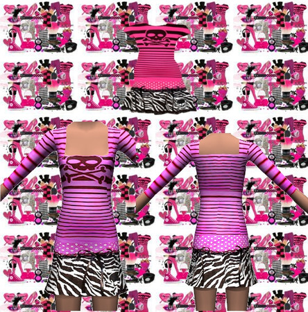The Sims Resource | Emo punk goth dress by DD06
