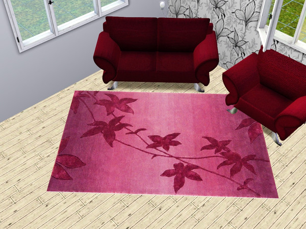 The Sims Resource - Rugset_FloralPink
