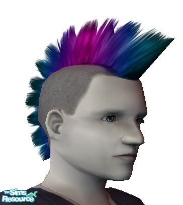 The Sims Resource - Neon mohawk