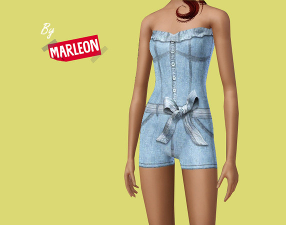 The Sims Resource | denim romper