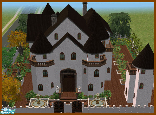 The Sims Resource - Brown church house