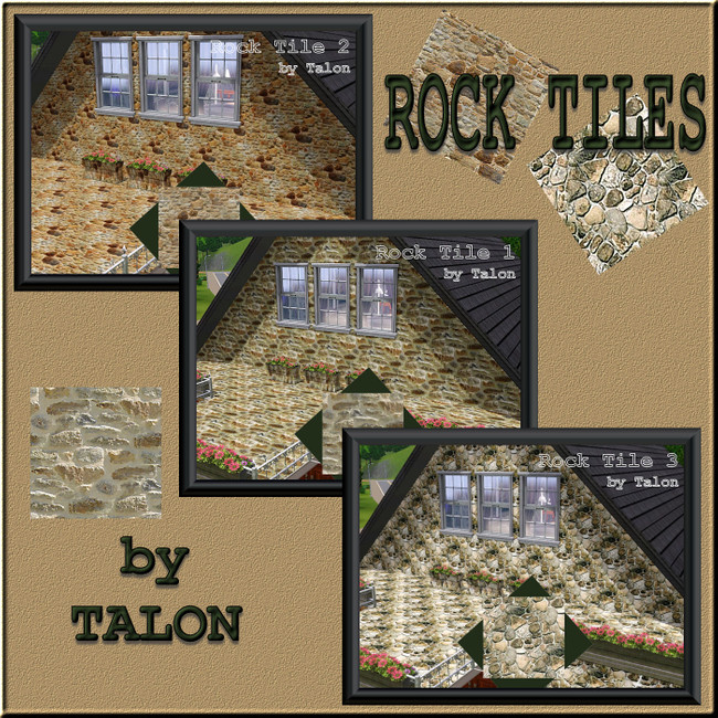 The Sims Resource - Rock Tile SET