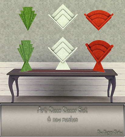 The Sims Resource | Art-Deco Decor Set