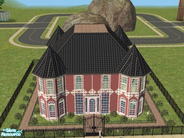 The Sims Resource | Small Victorian Pink House
