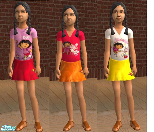 The Sims Resource | Dora the Explorer girls outfit