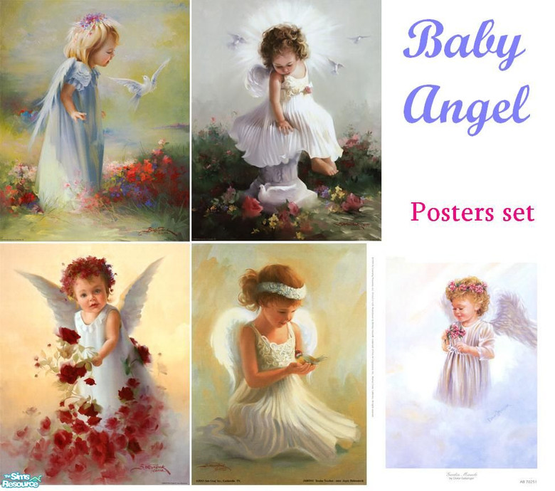 The Sims Resource | Baby Angel - Posters Set